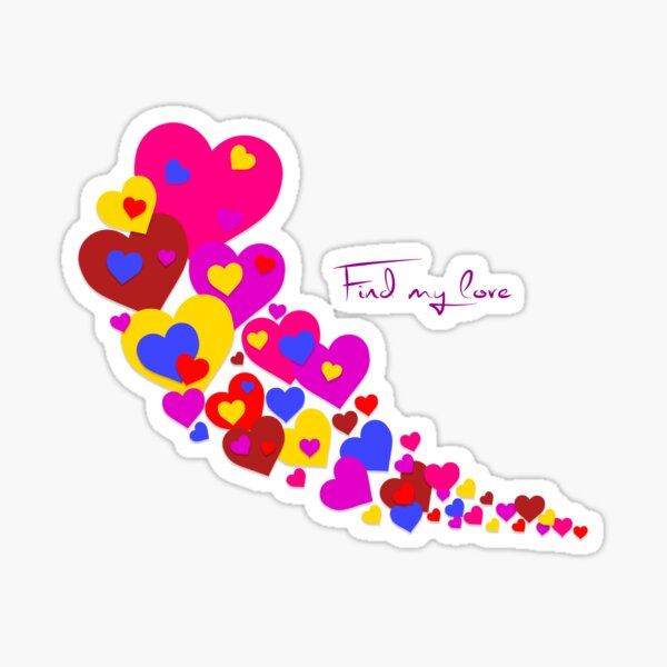 "find my love" Sticker by SuRetouching | Redbubble