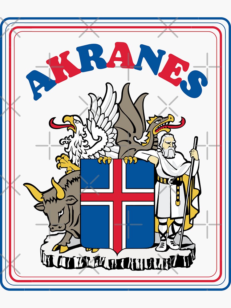 "Icelandic City of Akranes" Sticker by FedSherDesign | Redbubble