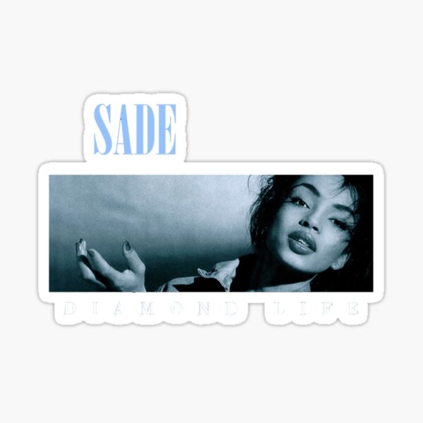"80s SADE on black Classic" Sticker by cloutiernbarras | Redbubble