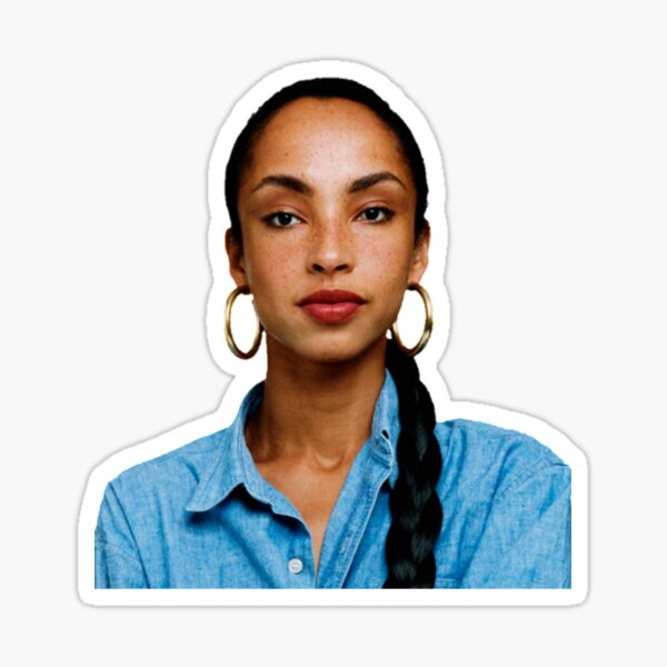 "80s SADE on black Classic" Sticker by cloutiernbarras | Redbubble