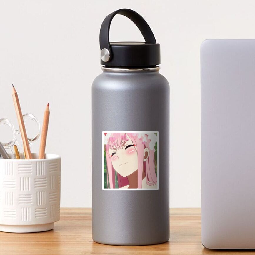 "Zero Two blushing uwu" Sticker by Zenni13 | Redbubble