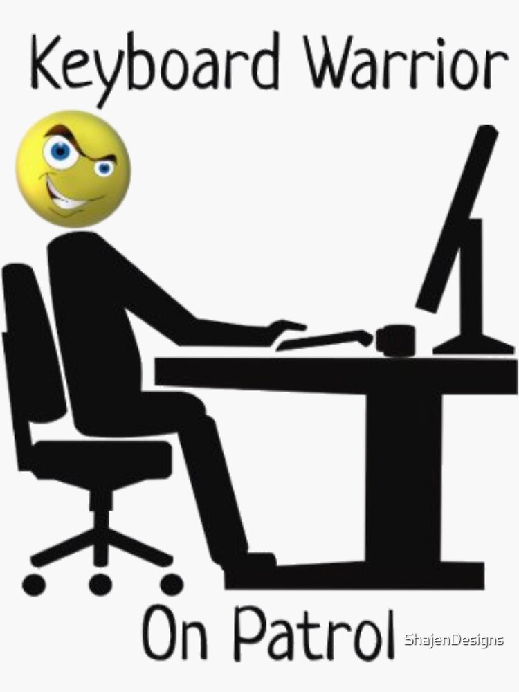 "Keyboard Warrior On Patrol " Sticker for Sale by ShajenDesigns | Redbubble