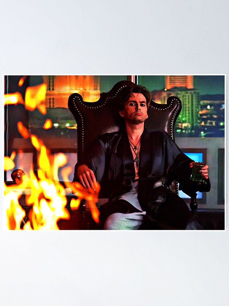 "Fright Night - David Tennant fire" Poster by WhiskeySparkle | Redbubble