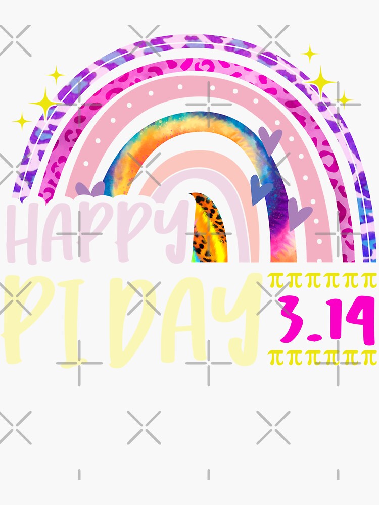 "Happy Pi Day Mathematic Math 2022 Tie-Dye Leopard" Sticker by ...
