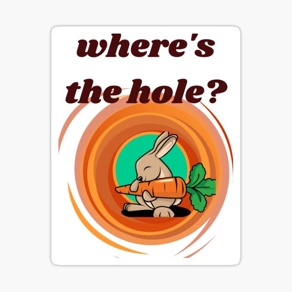 "rabbit hole" Sticker for Sale by metaphoredesign | Redbubble