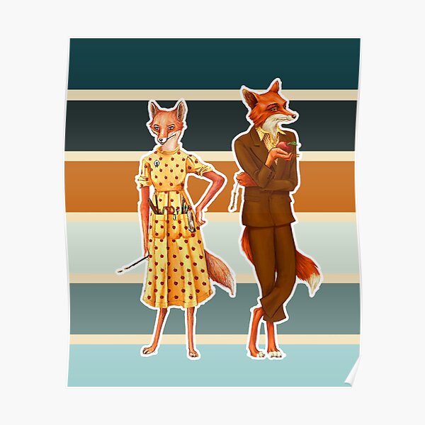 "Fantastic Mr. fox and Mrs. Fox Funny" Poster for Sale by VINU-DESIGNS ...