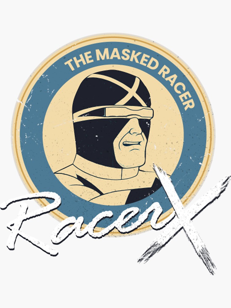 "the masked racer x blue emblem T-Shirt" Sticker for Sale by deCis988 ...