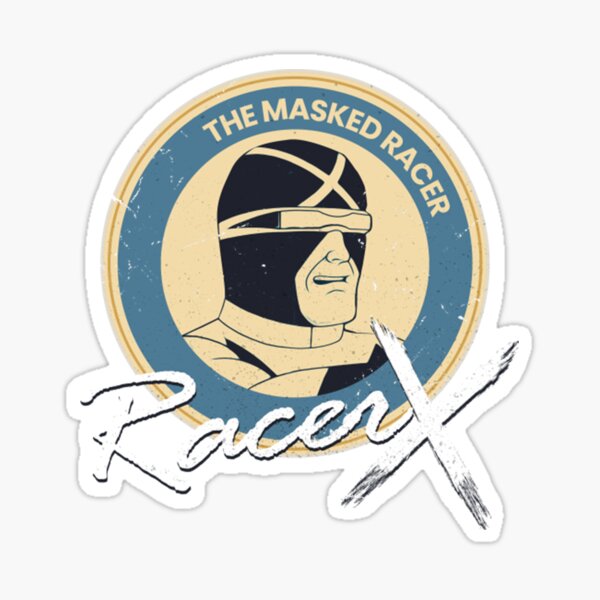 "the masked racer x blue emblem T-Shirt" Sticker for Sale by deCis988 ...