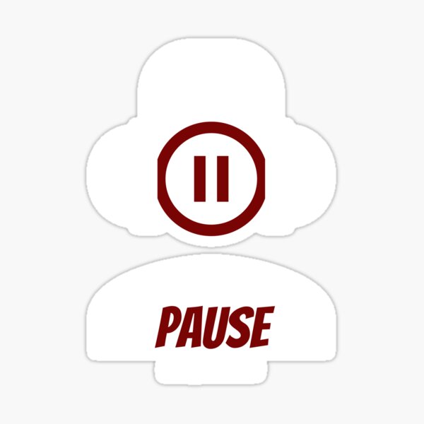 "PAUSE MAN 3" Sticker for Sale by PAUSETHAT | Redbubble
