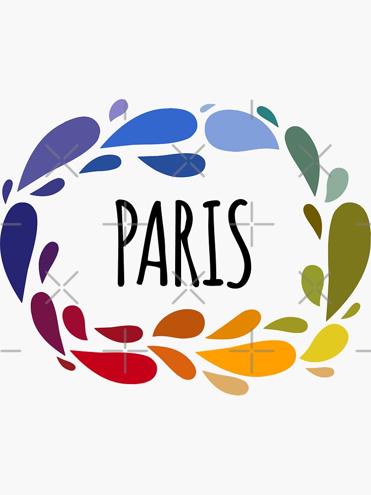 "Paris Name Cute Colorful Gift Named Paris" Sticker for Sale by ...