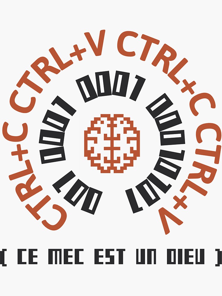 "Ctrl+C Ctrl+V" Sticker by teeByseb | Redbubble