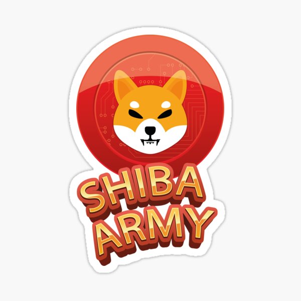 "Shiba Inu Army - Dogs!" Sticker for Sale by ByteMarkt | Redbubble