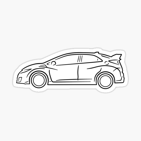 "Civic Type R FK2 " Sticker by AutoClub | Redbubble