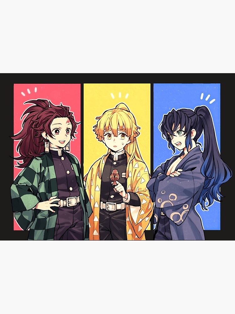 "Tanjiro Zenitsu Inosuke Cosplay" Art Print by LindaBradenCZ | Redbubble