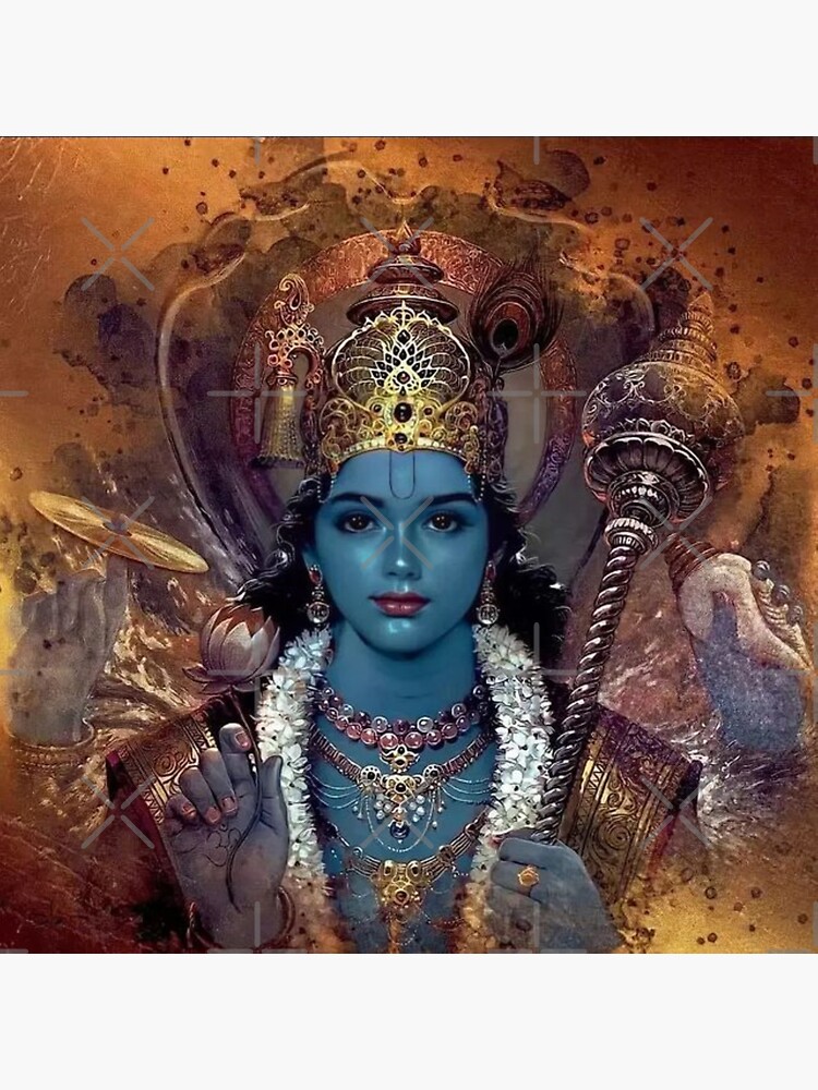 "Lord Hari Vishnu Jai Shree Lakshmi Narayana" Sticker by banothsonu ...