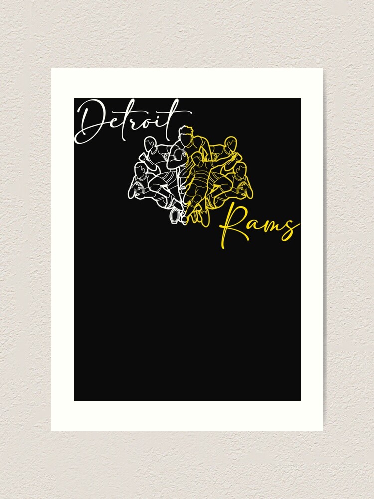 "detroit rams logo minimlist clean " Art Print for Sale by ...