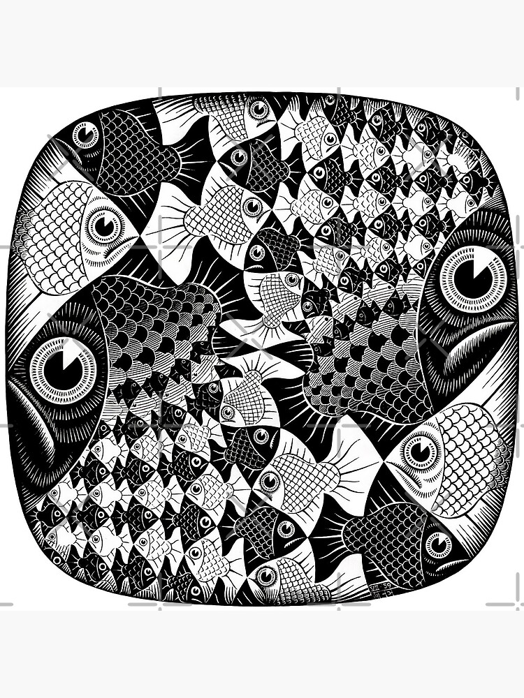 "The world of M.C. Escher, fish & scales" Art Print by estudiodurer ...