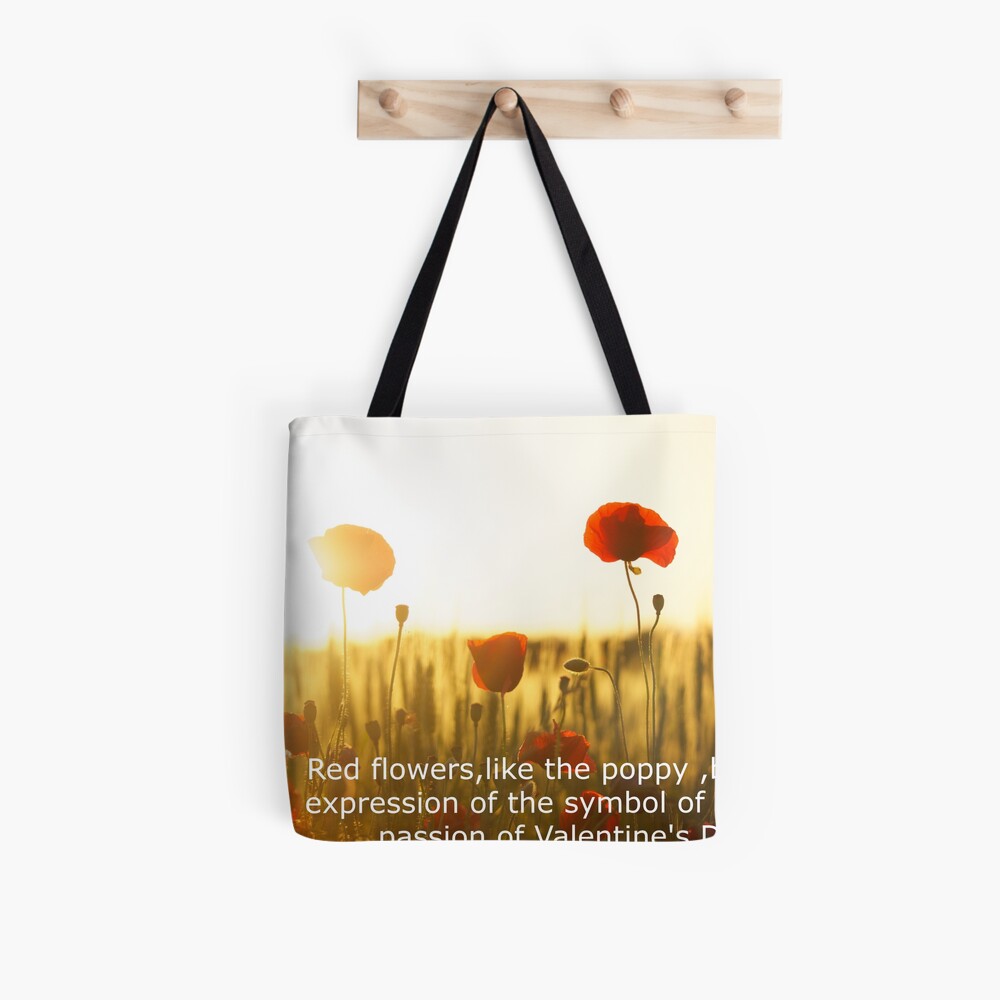 Bolsa de tela «Flores rojas, como la amapola, la amapola, hermosa ...