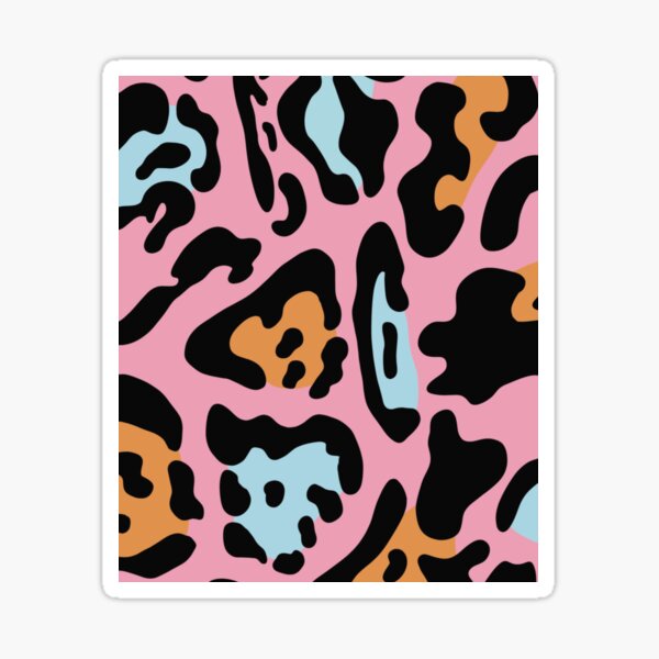 "Multicolor Leopard Print: Abstract art and Design" Sticker for Sale by ...