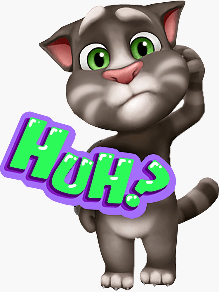 "huh cat" Sticker by laruecawet | Redbubble
