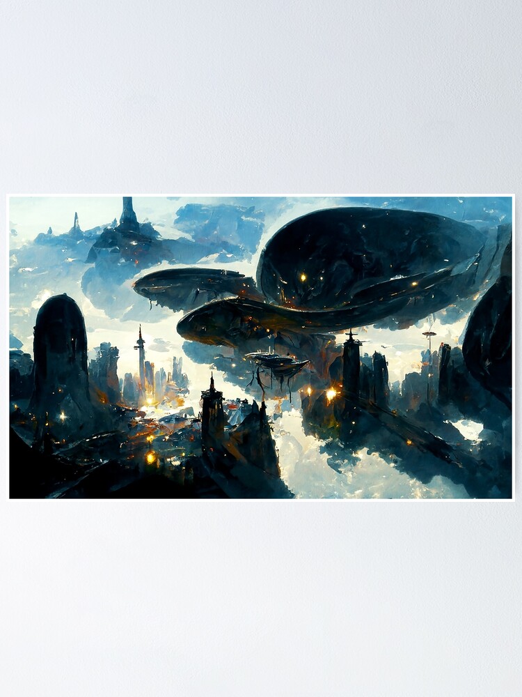 "Postcards from the Future - Alien Metropolis" Poster for Sale by ...
