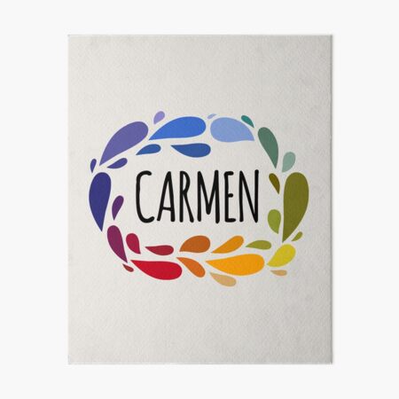 "Carmen Name Cute Colorful Gift Named Carmen" Art Board Print by ...