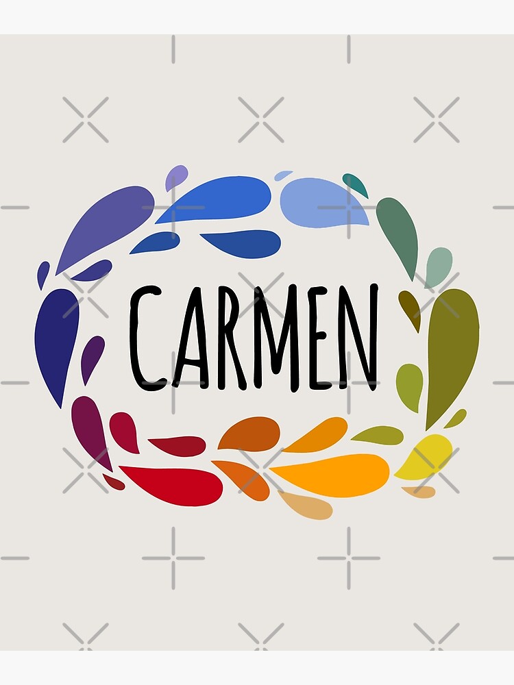 "Carmen Name Cute Colorful Gift Named Carmen" Poster by kindxinn ...