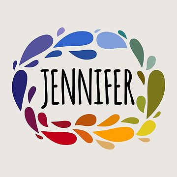 "Jennifer Name Cute Colorful Gift Named Jennifer" Sticker for Sale by ...