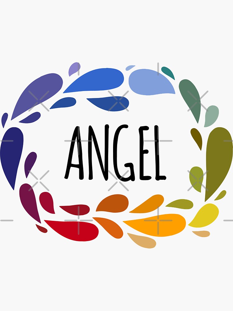 "Angel Name Cute Colorful Gift Named Angel" Sticker for Sale by ...