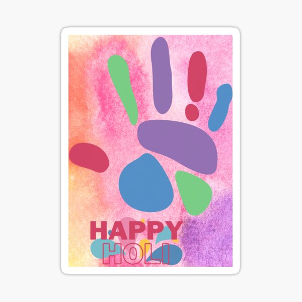 "Happy Holi Art" Sticker by asiddiqui713 | Redbubble