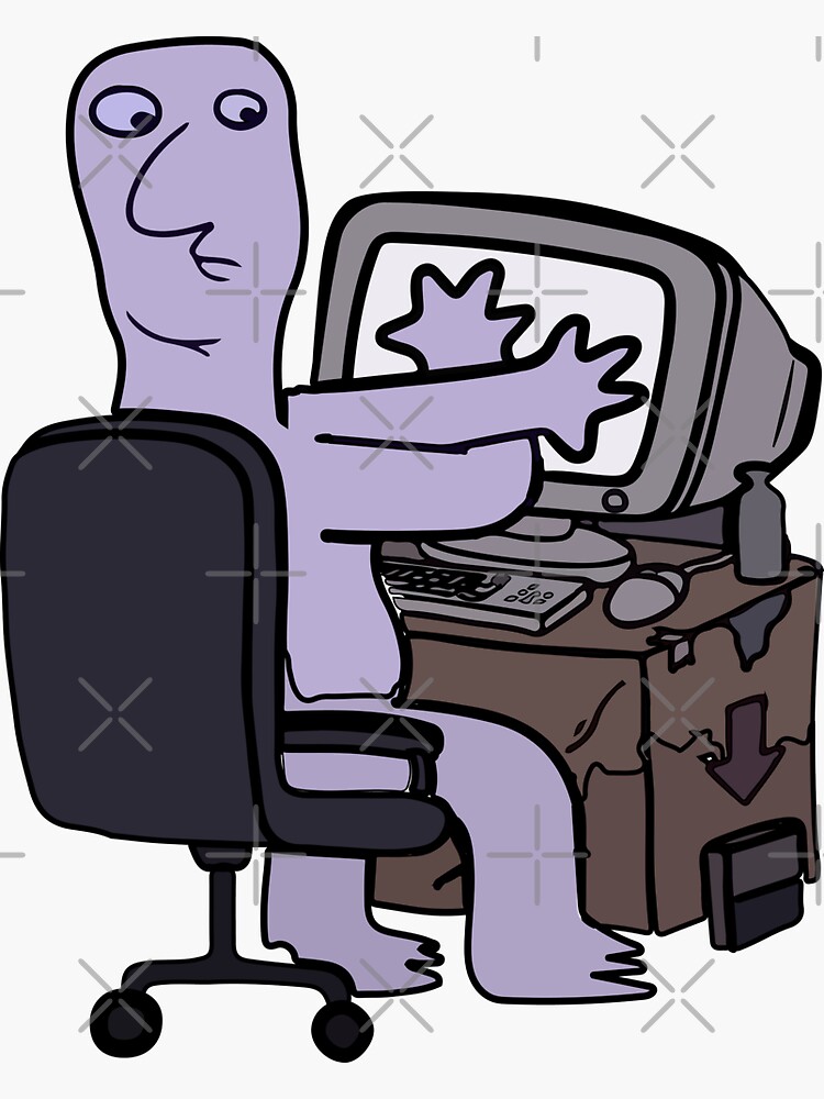 "Smiling friends Wall Guy" Sticker for Sale by Tahoo | Redbubble