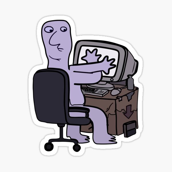 "Smiling friends Wall Guy" Sticker by Tahoo | Redbubble