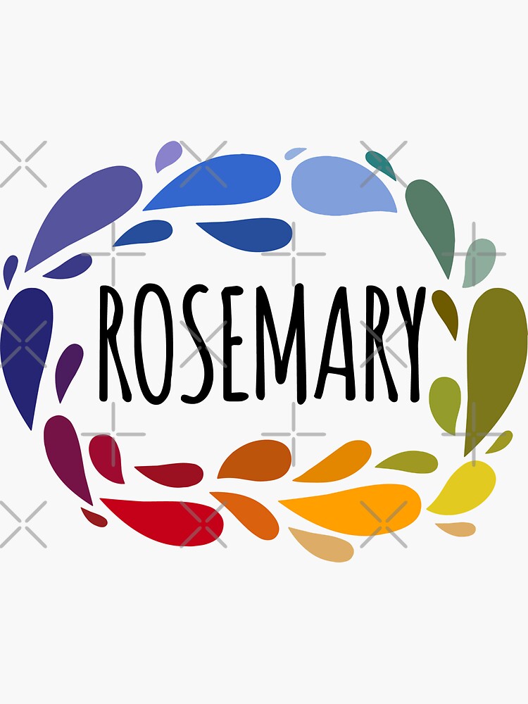 "Rosemary Name Cute Colorful Gift Named Rosemary" Sticker by kindxinn ...