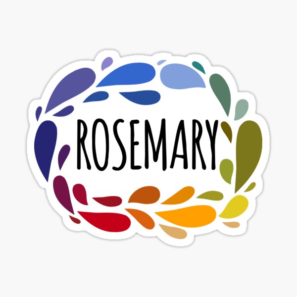 "Rosemary Name Cute Colorful Gift Named Rosemary" Sticker by kindxinn ...