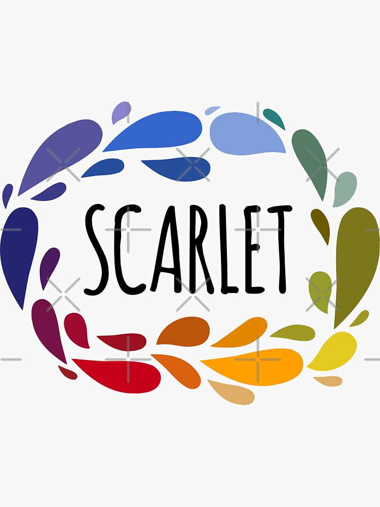 "Scarlet Name Cute Colorful Gift Named Scarlet" Sticker by kindxinn ...