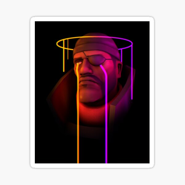 "Demoman Neon" Sticker by SnipersKgroWife | Redbubble