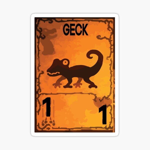"inscryption geck card" Sticker for Sale by spamton-funny | Redbubble