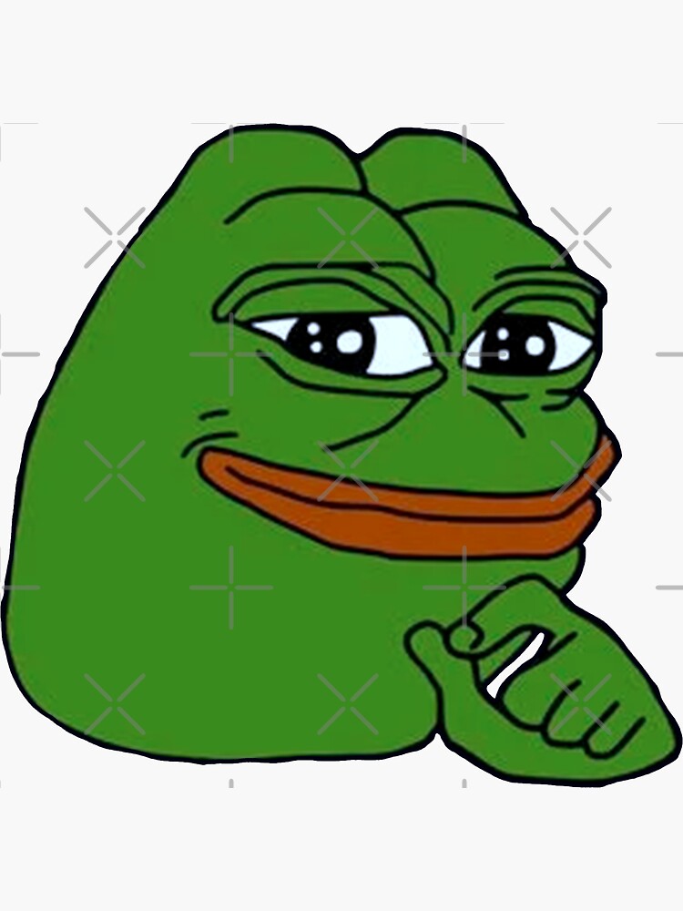 "Pepe Meme - Thinking" Sticker by Kxwee | Redbubble