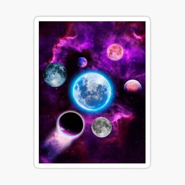 "The most beautiful moon competition" Sticker by Klose11 | Redbubble