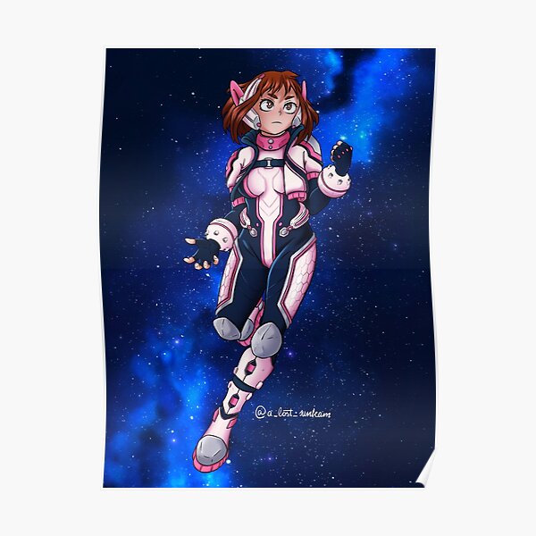 "MHA Uraraka in cyber suit floating in space" Poster by kdnapsi | Redbubble
