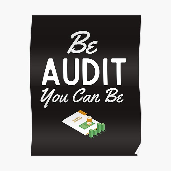 "Be Audit You Can Be" Poster for Sale by Menad13 | Redbubble