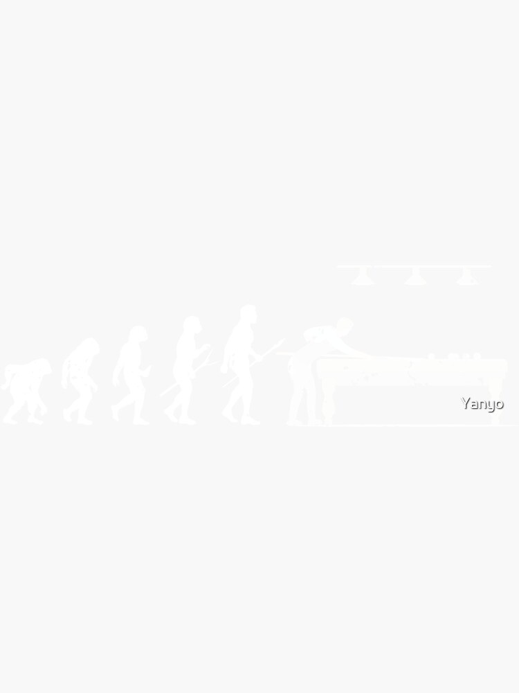 "Billiards Evolution of Man Pool Billiards Game" Sticker by Yanyo ...