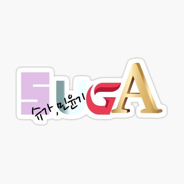 "Best Suga, artist naming,Korean" Sticker for Sale by Johnallthings ...
