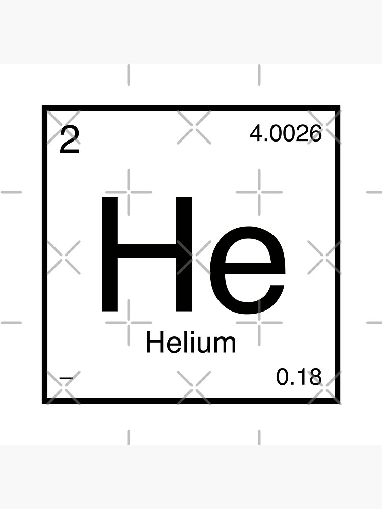 "Helium Element (black)" Sticker by AllAboutScience | Redbubble