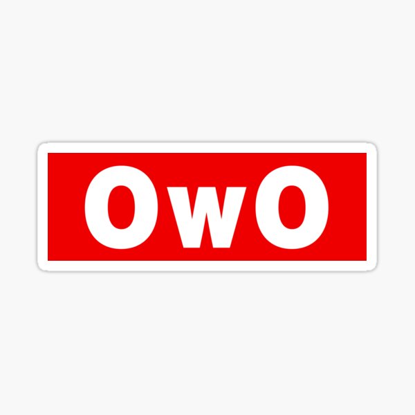 "OwO Face" Sticker by kawaiicrossing | Redbubble