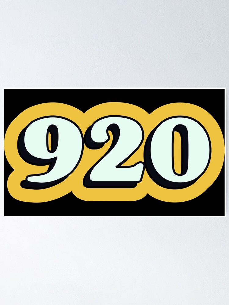 "920 area code zip code location retro yellow" Poster for Sale by WA-KA ...