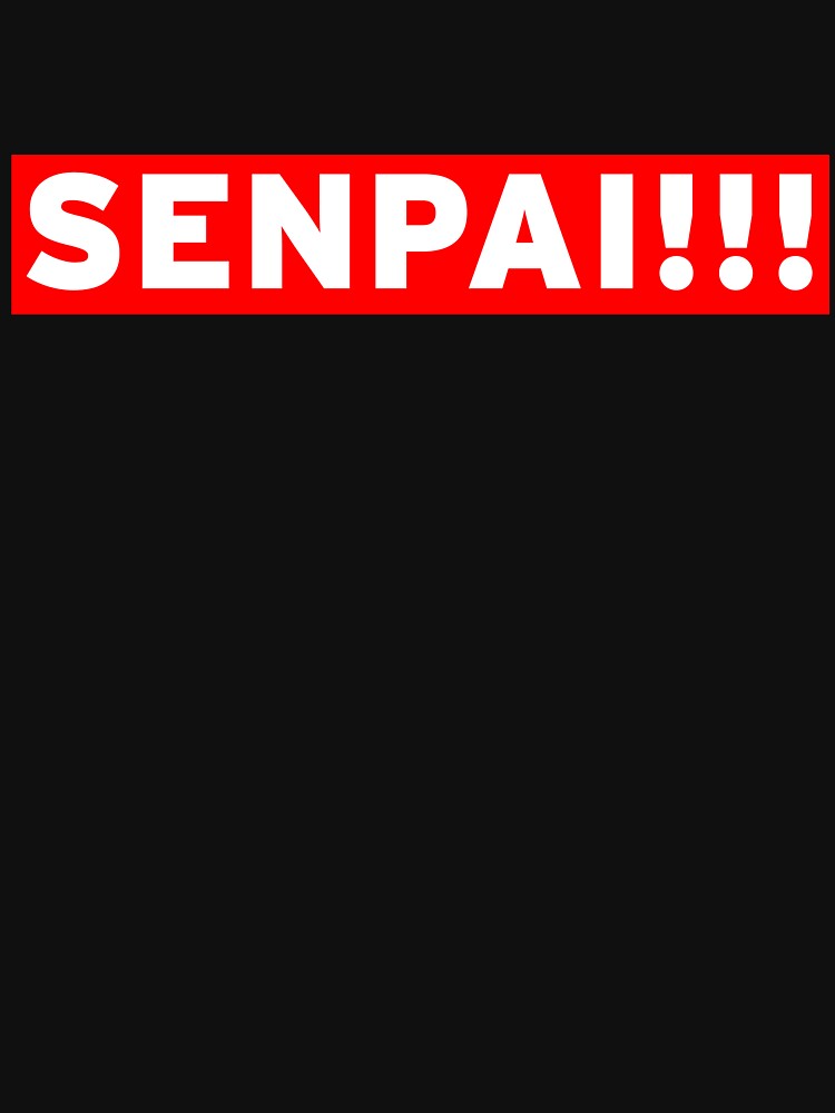 "SENPAI Red Text Anime Weeaboo Aesthetic" T-shirt by kawaiicrossing ...