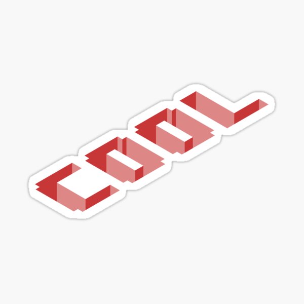 "COOL text " Sticker by powerpointer | Redbubble