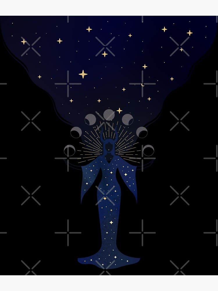 "Moon Goddess " Sticker by goldie-ap | Redbubble