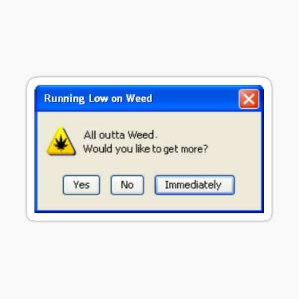 "Running Low" Sticker for Sale by qlmao | Redbubble